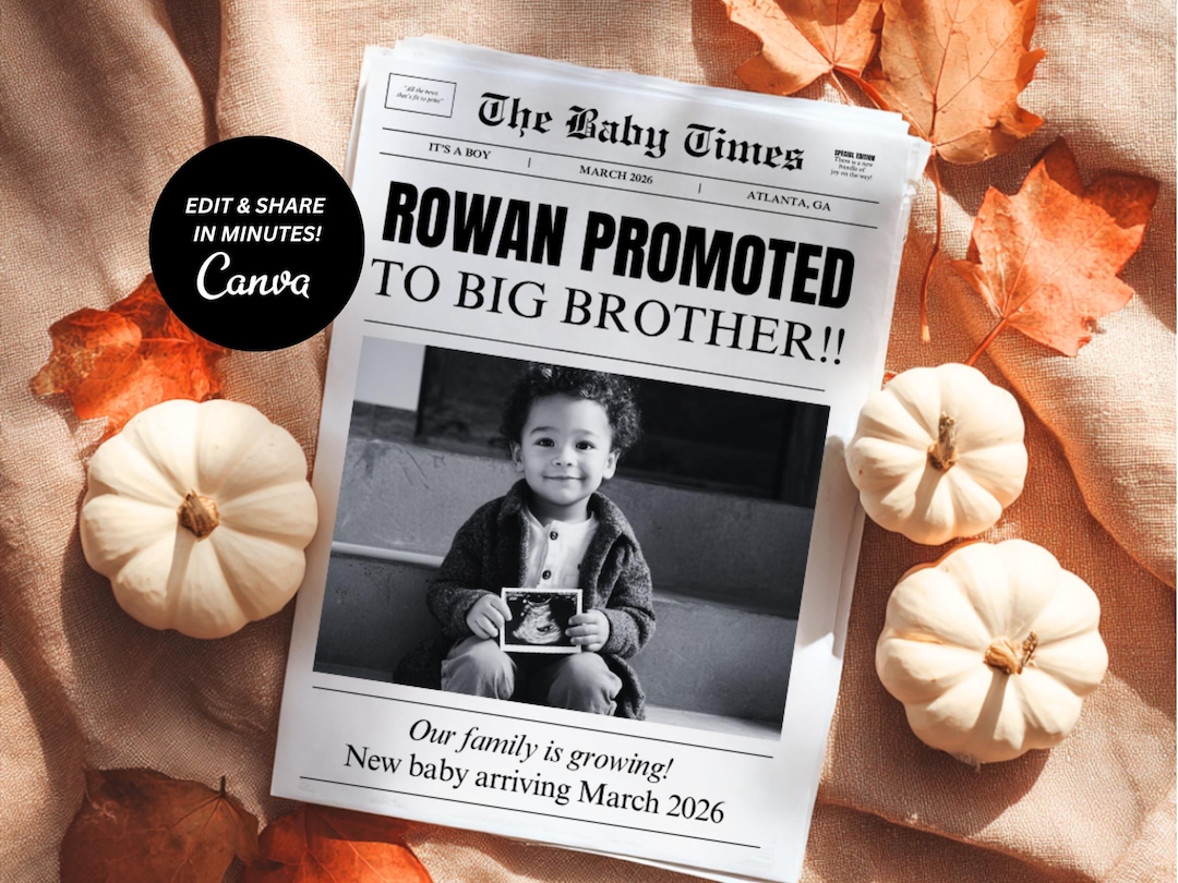 Digital Newspaper Template: Promoted to Big Brother Fall Pumpkin ...