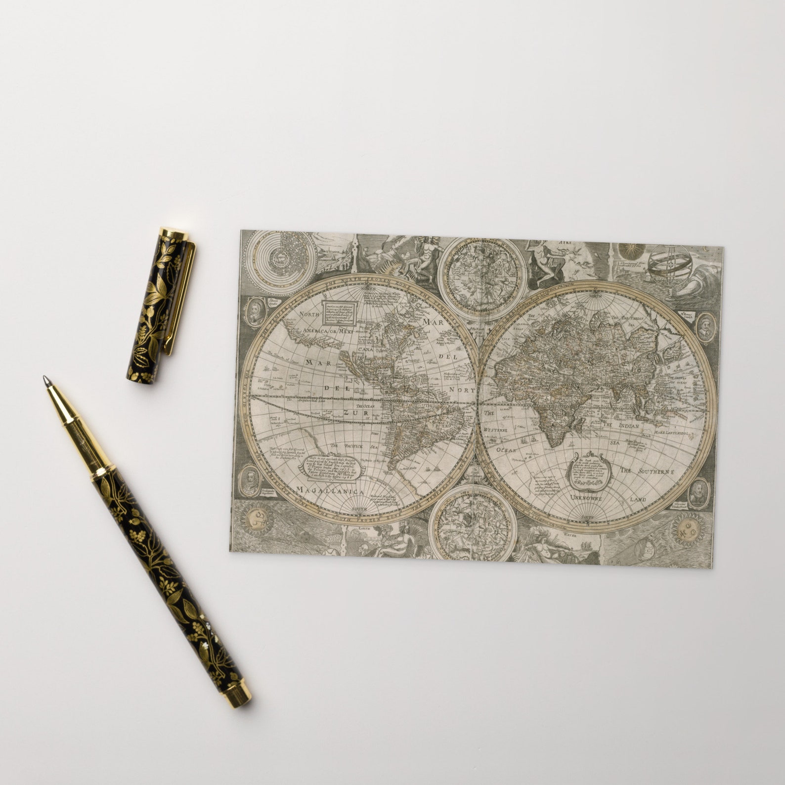 Postcard Bundle 5x Vintage Maps of the World - Etsy