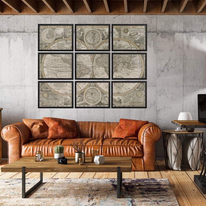 XXL Vintage Map of the World 1656 XXL Old Atlas Antique - Etsy