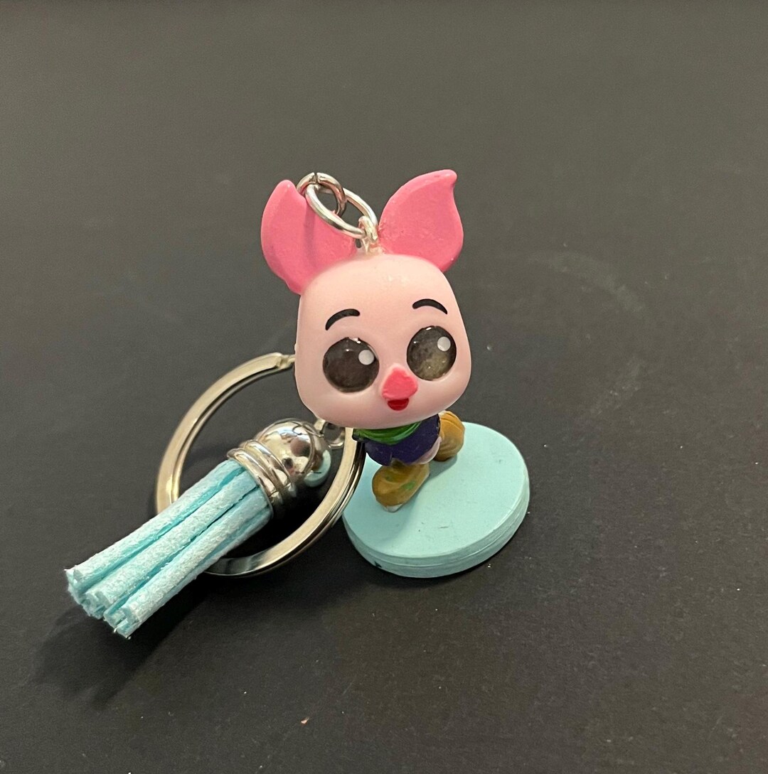 Handmade Disney Doorables Piglet Winter Keychain From Winnie the Pooh ...