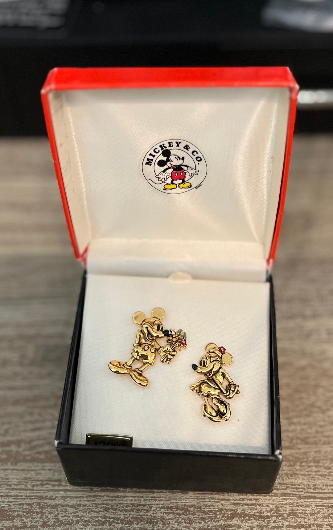 Vintage Disney Mickey Mouse and Minnie Mouse Pin Set in Box by Napier ...