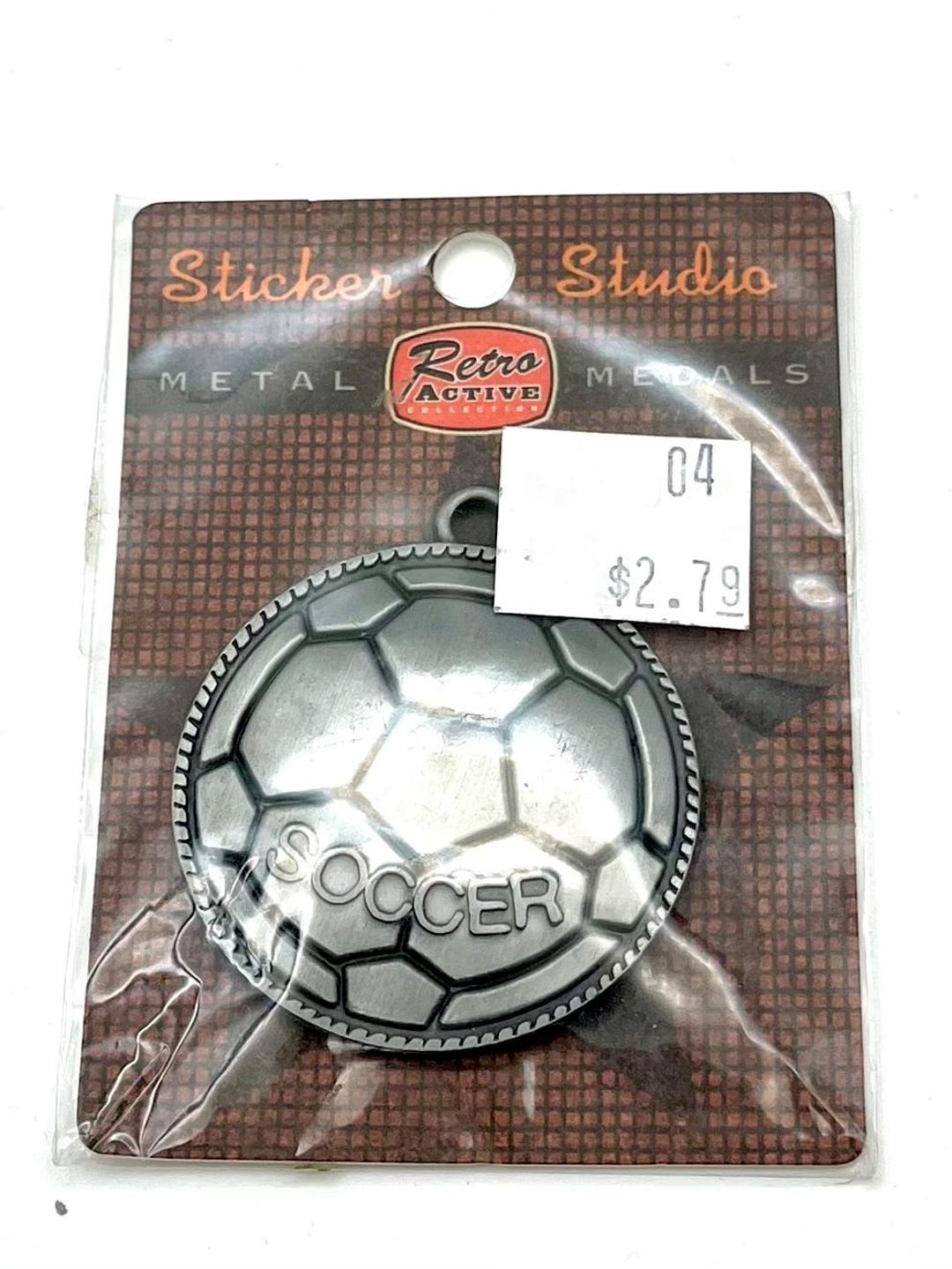 Sticker Studio Retro Active Collection Metal Medals Soccer - Etsy
