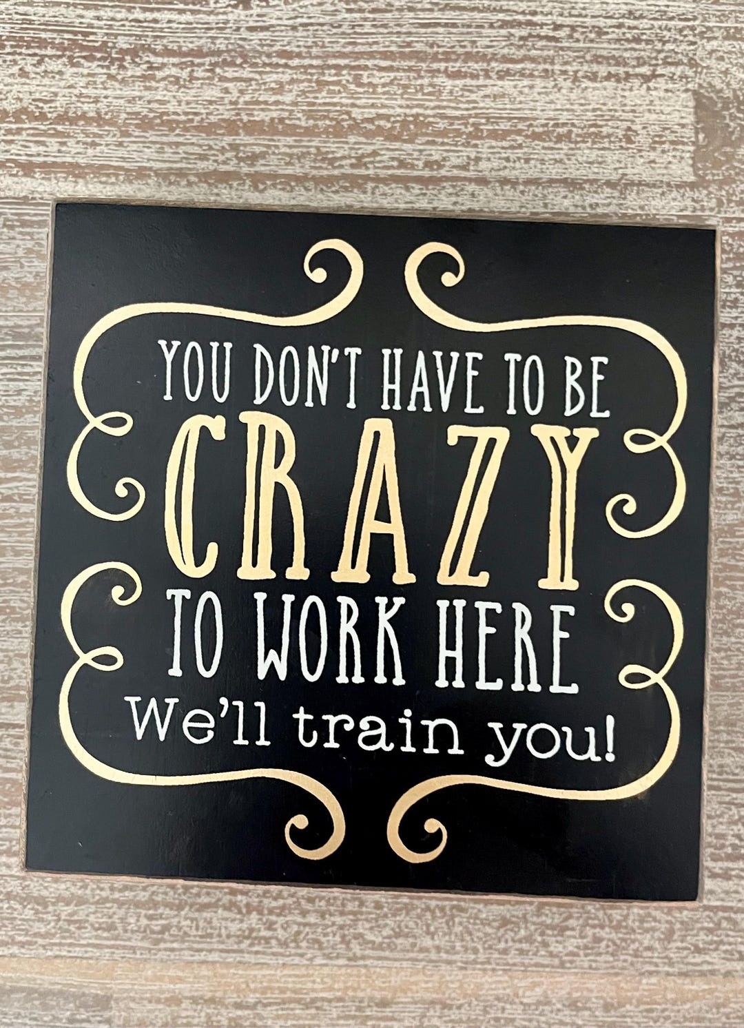 Handmade Wooden Desk Sign: Funny Office Decor - Etsy