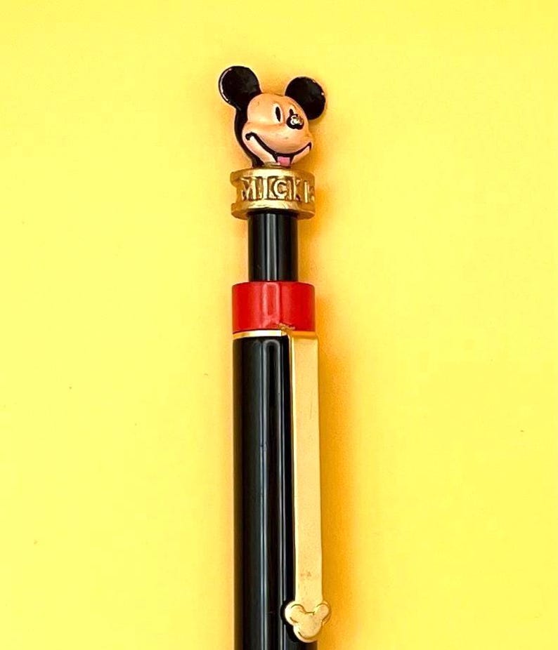Vintage Mickey Mouse Ball Point Pen - Etsy