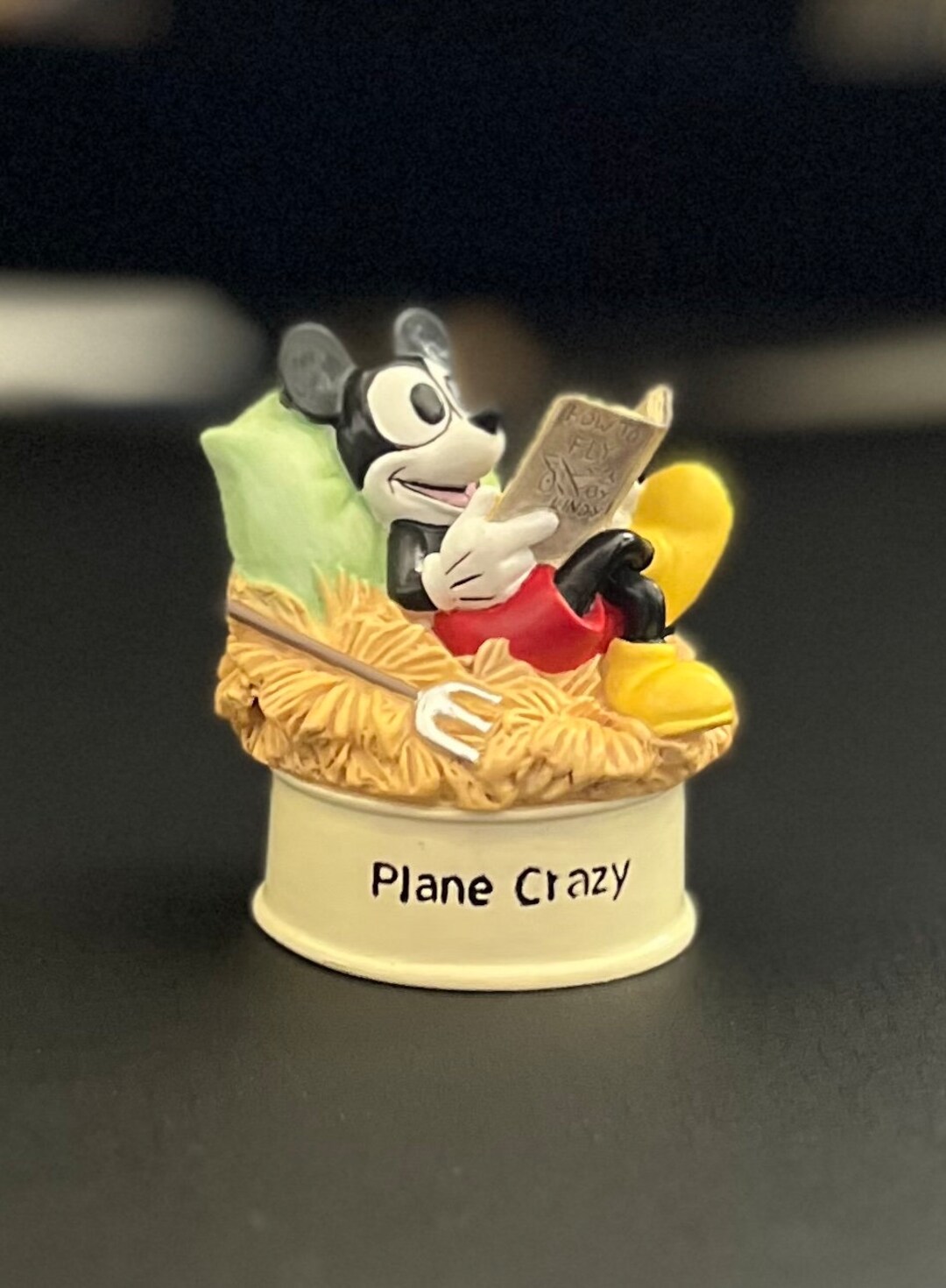 Vintage Disney Lenox Mickey Mouse Plane Crazy Thimble - Cartoon Debuted ...