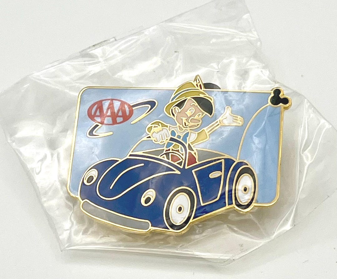 Vintage Disney AAA Pinocchio Driving a Car Pin - LE - Etsy