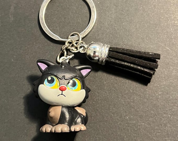 Handmade Disney Doorables Lucifer the Cat Keychain From Cinderella - Etsy