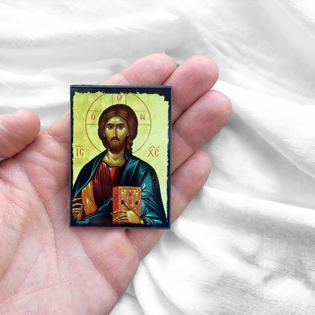 Jesus Christ Orthodox Icon Fridge Magnet Virgin Mary - Etsy