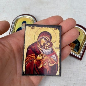 Jesus Christ Orthodox Icon Fridge Magnet Virgin Mary - Etsy