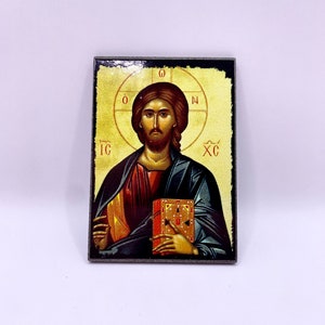 Jesus Christ Orthodox Icon Fridge Magnet Virgin Mary - Etsy