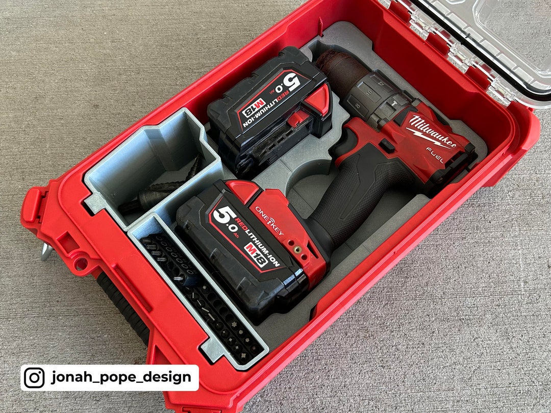 Milwaukee PACKOUT™ Compact Organizer Insert for M18 FUEL™ 1/2 Hammer Drill/driver gen 3 ...