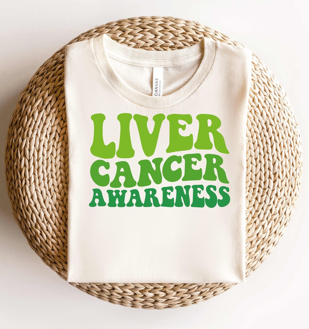 Liver Cancer Awareness Shirt,groovy Liver Cancer Green Ribbon Shirt ...