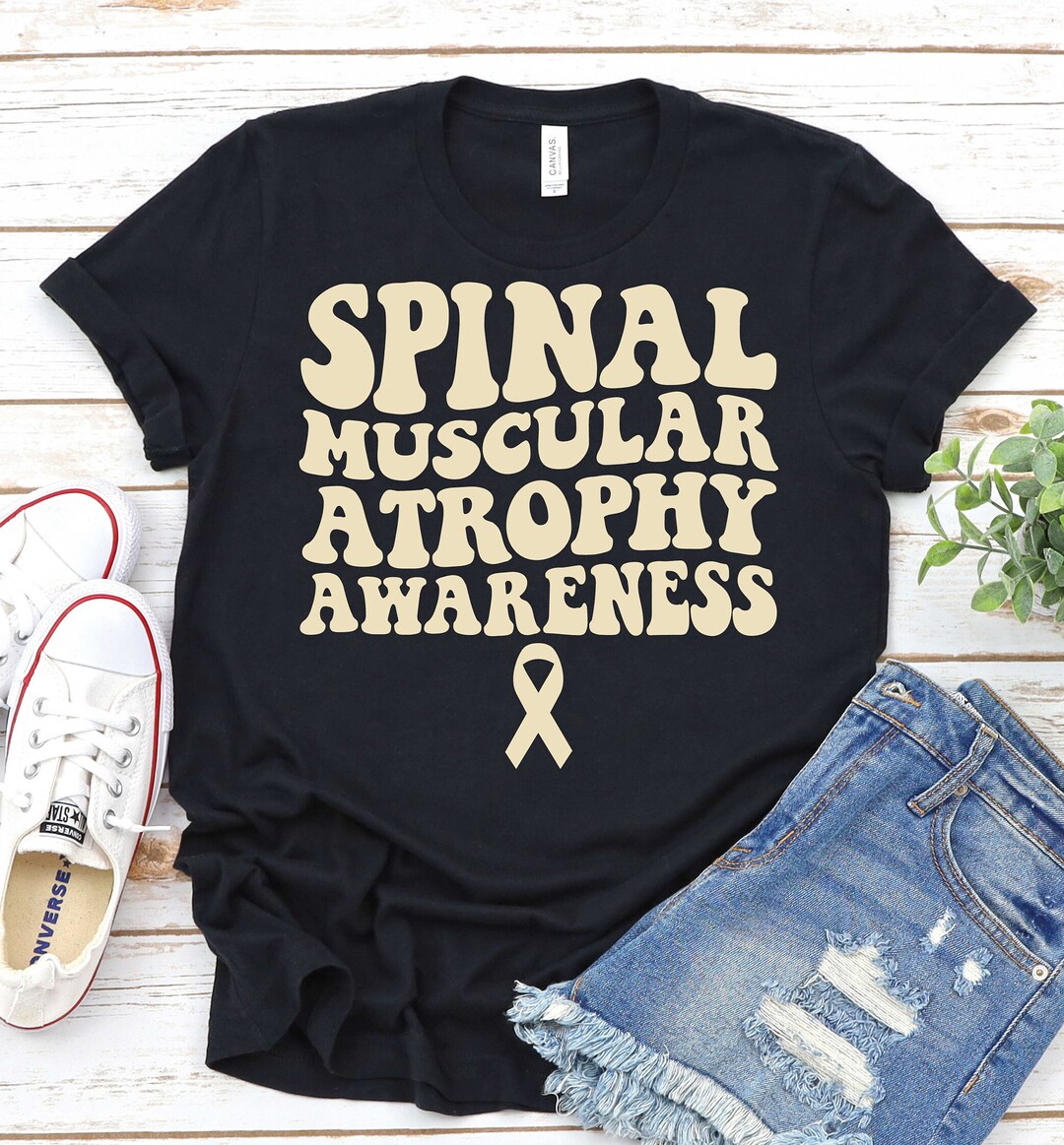 Spinal Muscular Atrophy Shirt,sma Awareness Ivory Ribbon Shirt,spinal ...