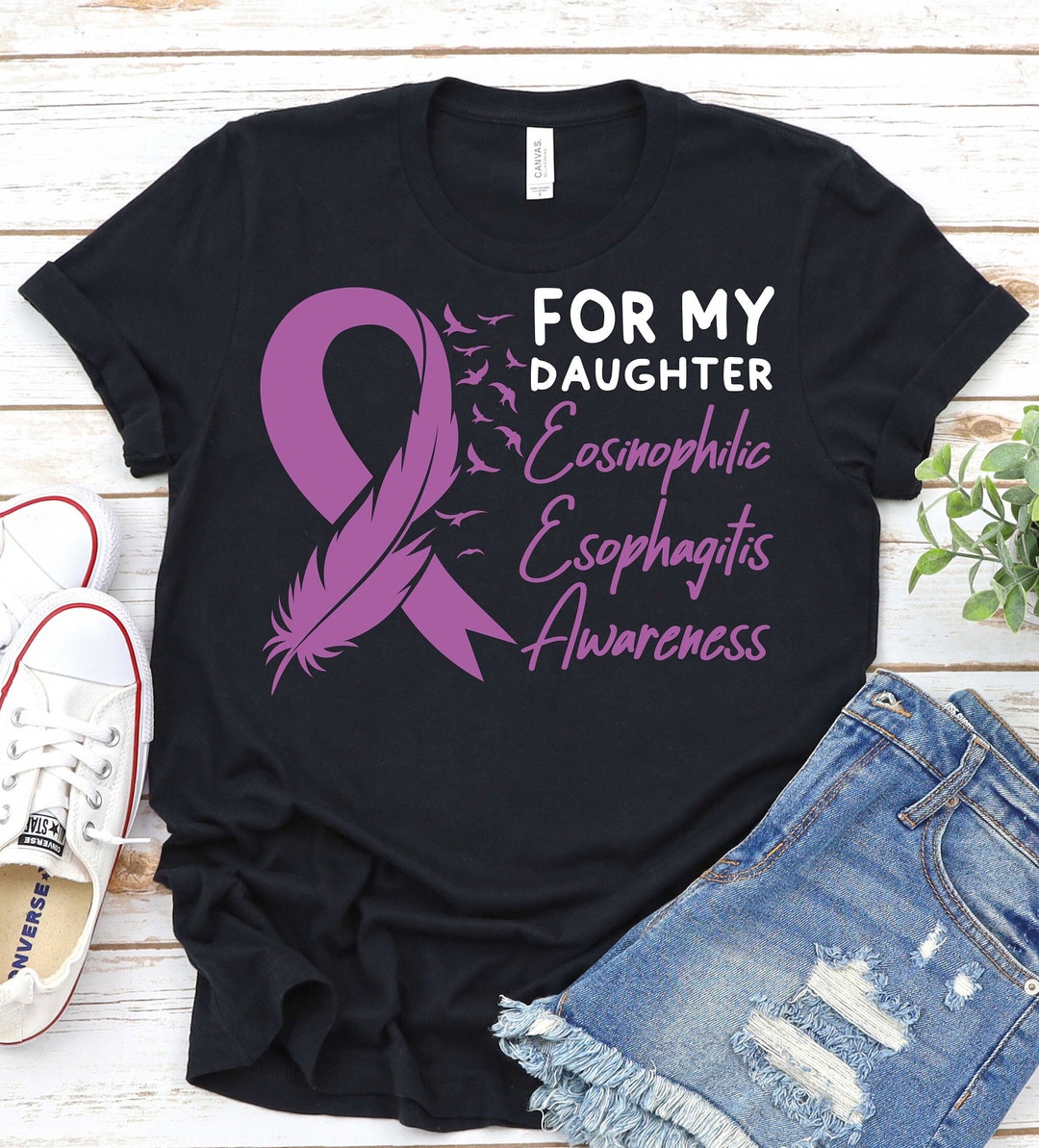Eosinophilic Esophagitis Awareness Shirt,eoe Awareness Ribbon ...