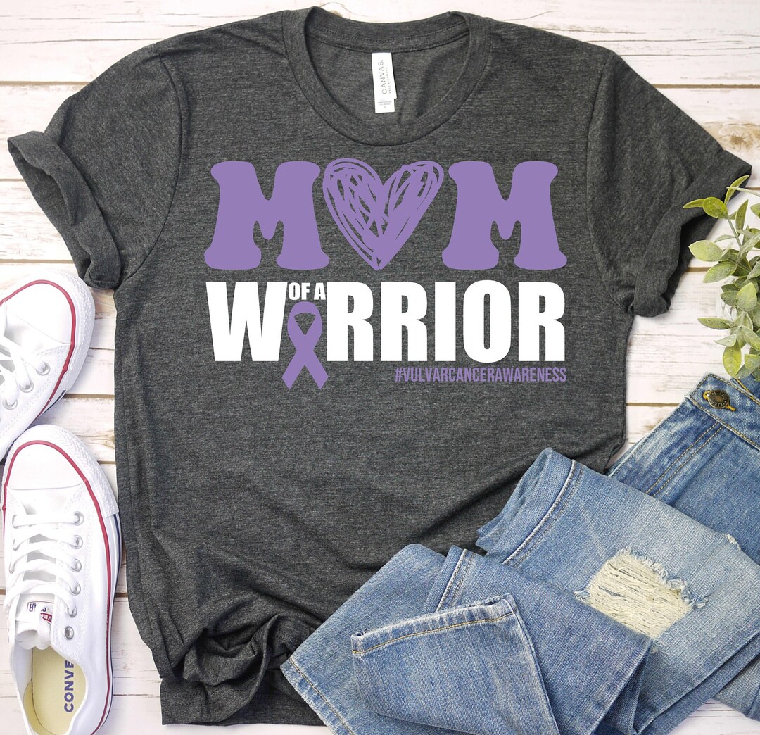 Vulvar Cancer Awareness Shirt Vulvar Cancer Purple Ribbon Shirt Vulvar