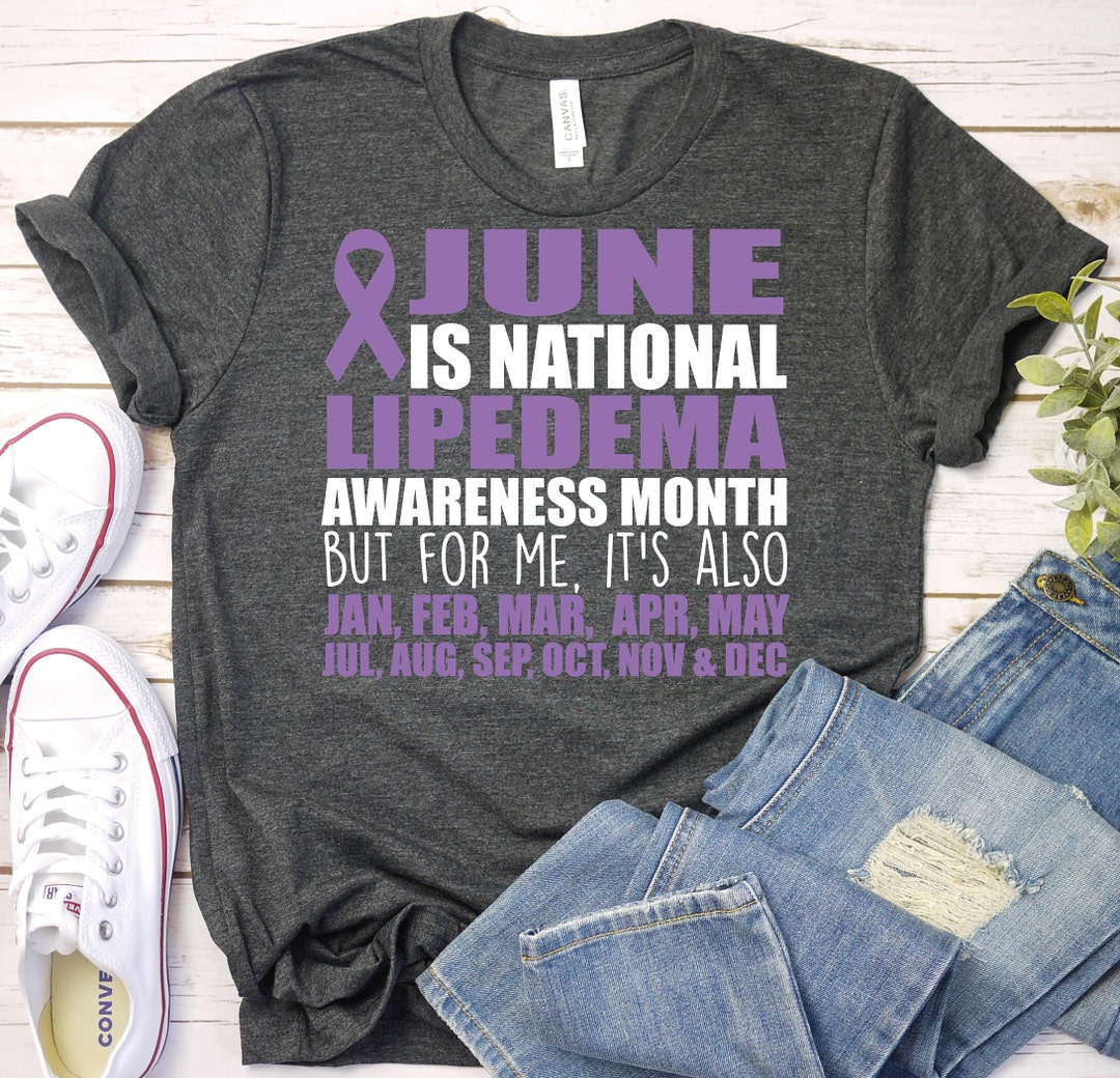 Lipedema Awareness Shirt, Lipedema Month Purple Ribbon Shirt, Lipedema ...