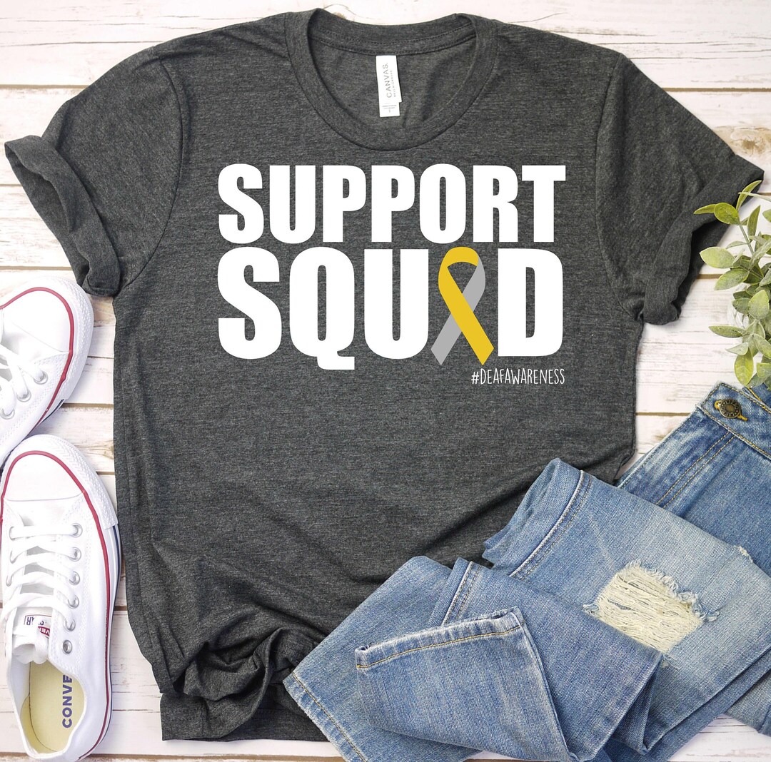 Deaf Awareness Shirt,asl Shirt,deaf Awareness Ribbon Shirt,sign ...