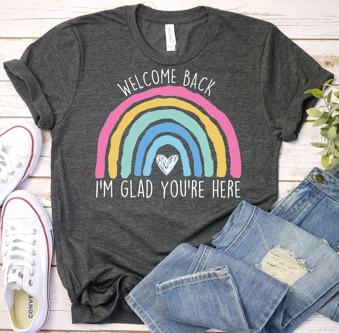 Welcome Back I'm Glad You're Here-teacher Back to School Shirt,first ...