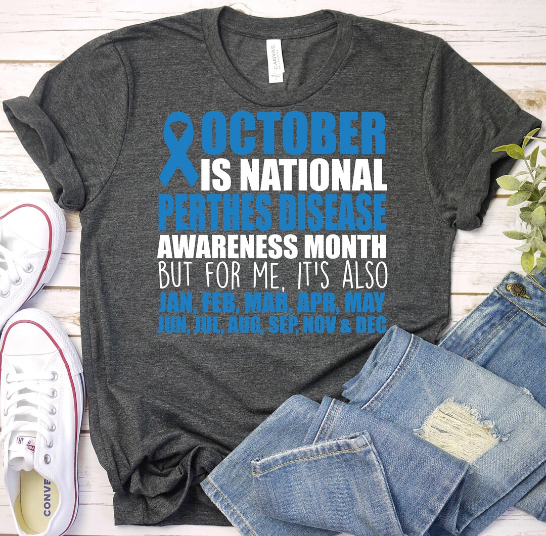 Perthes Disease Awareness Shirt,perthes Disease Blue Ribbon,perthes ...