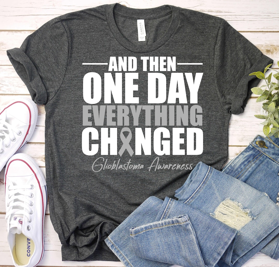 Glioblastoma Awareness Shirt,brain Cancer Awareness Shirt,glioblastoma ...