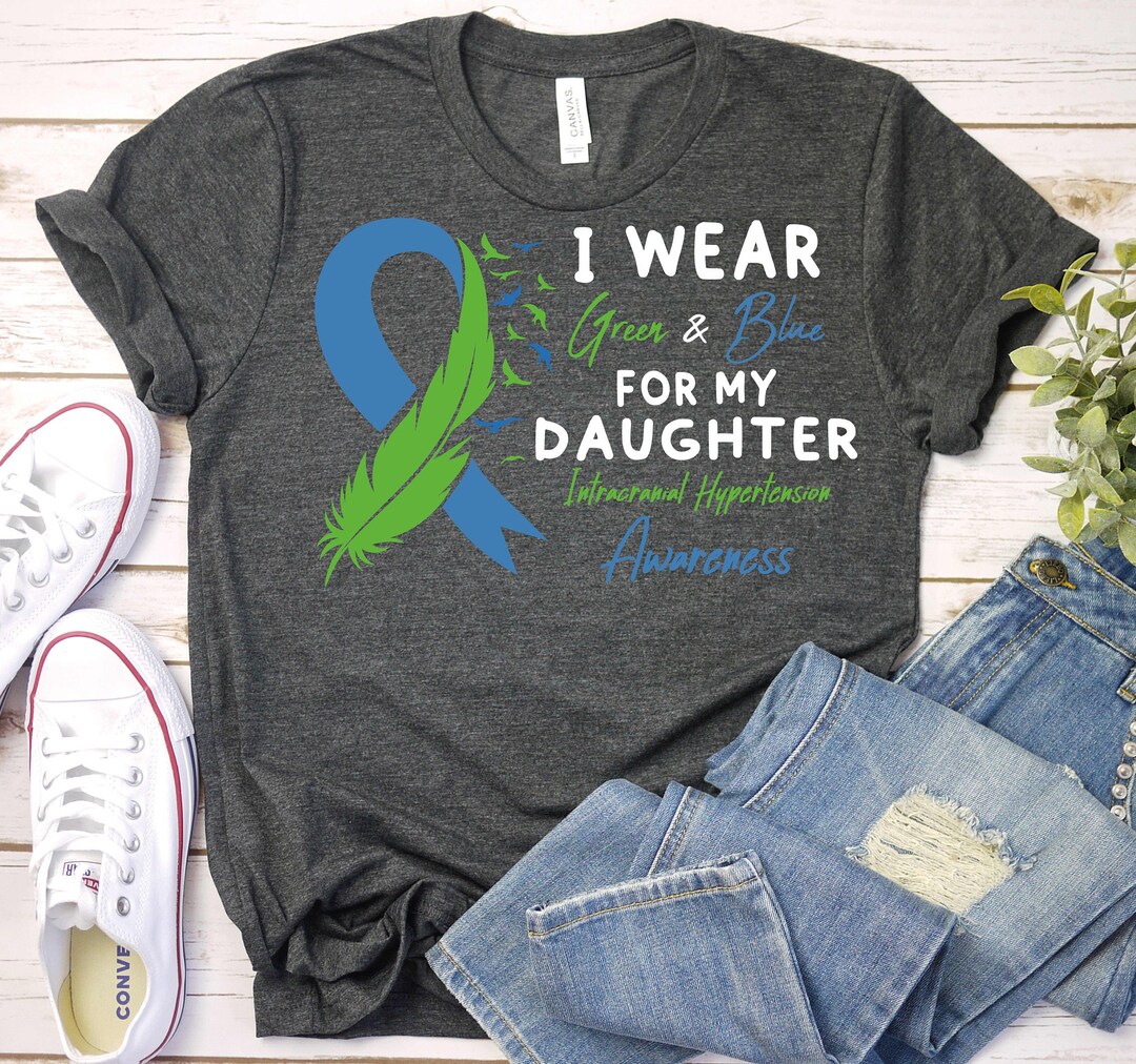 Intracranial Hypertension Awareness Shirt,iih Ribbon Gift,iih Support ...