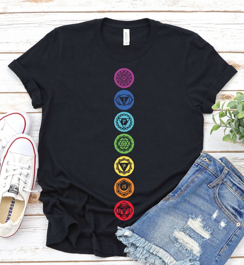 Seven Chakras - Chakra Symbols Shirt, Meditation Shirt,yoga Shirt,yoga ...