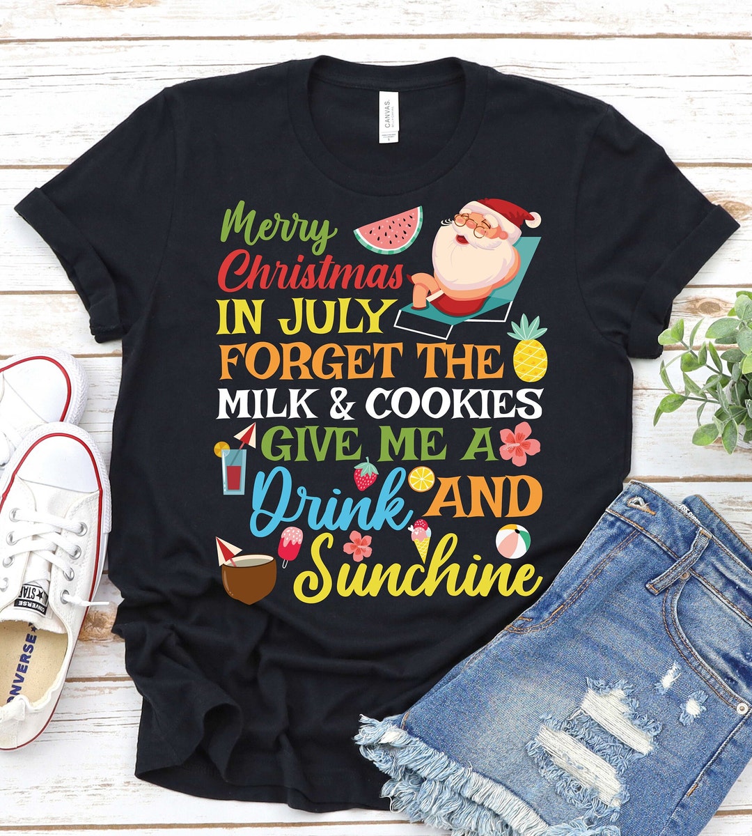 Christmas in July Shirt,santa Shirt,xmas Holiday Shirt, Xmas Holiday ...