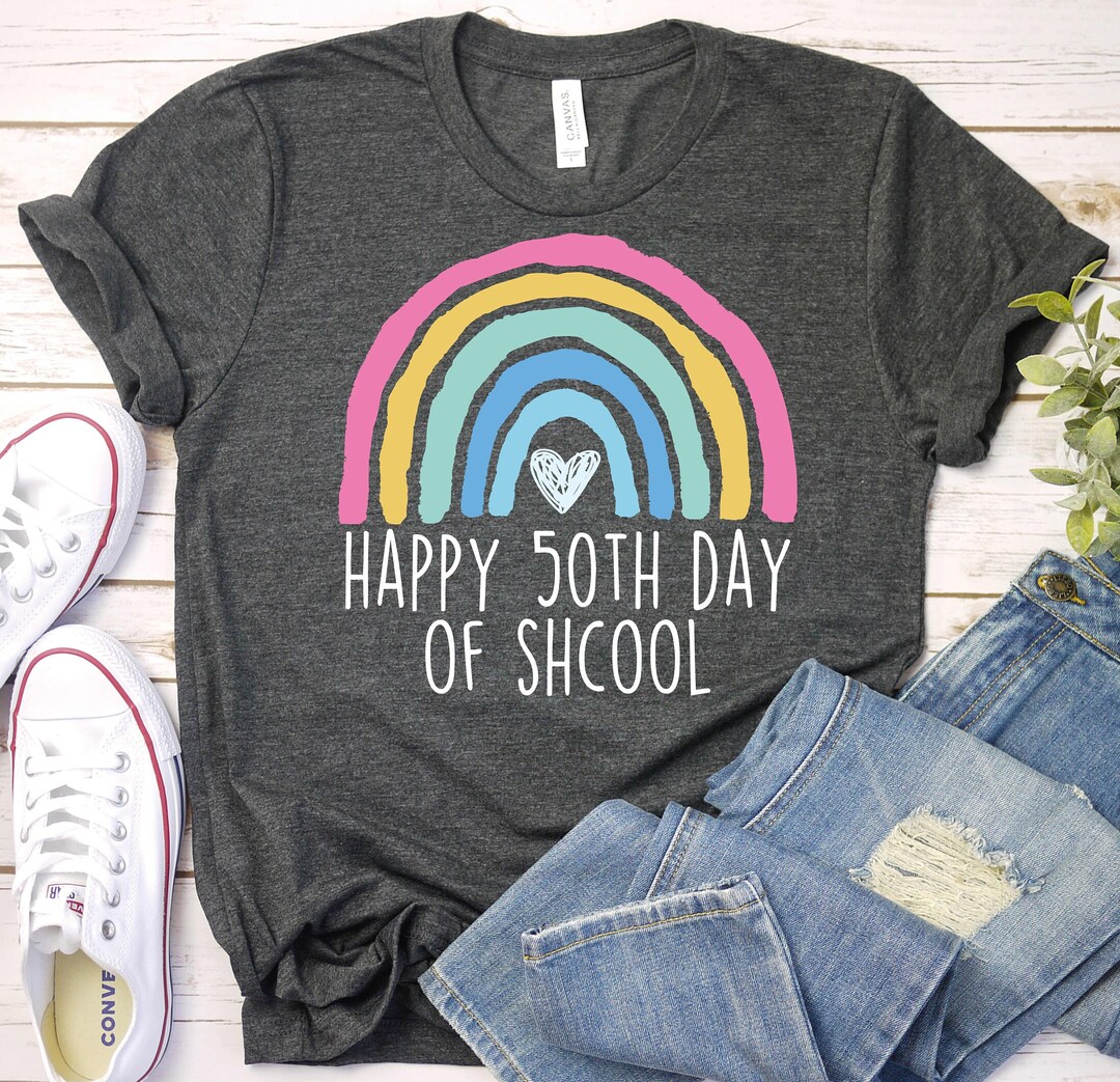 Happy 50th Day of School Shirt, 50 Days of School Shirt,kindergarten ...