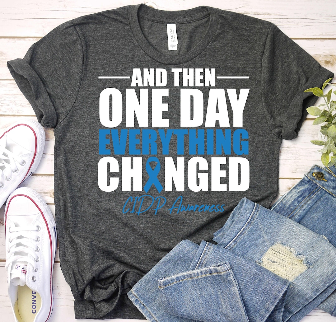 CIDP Awareness Shirt,cidp Awareness Support Blue Ribbon Shirt,chronic ...