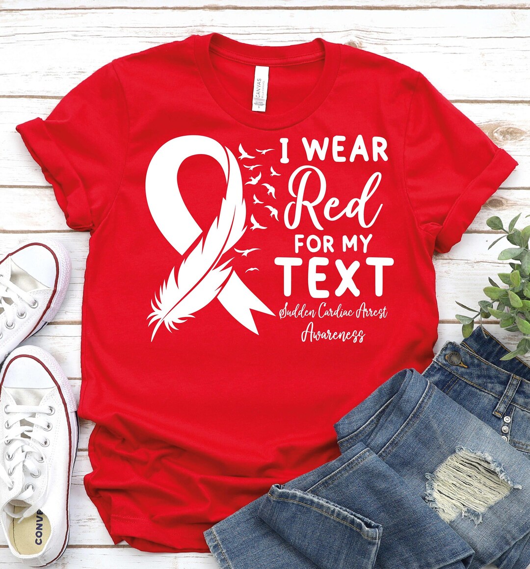 Sudden Cardiac Arrest Awareness Month Shirt,personalized Heart Disease ...