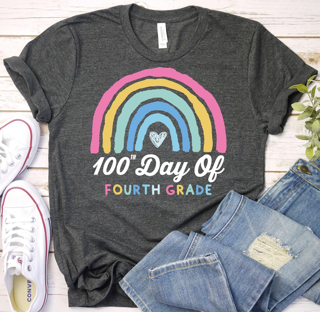 100th Days of Fourth Grade Shirt,100 Days of School Gift,fourth Grade ...