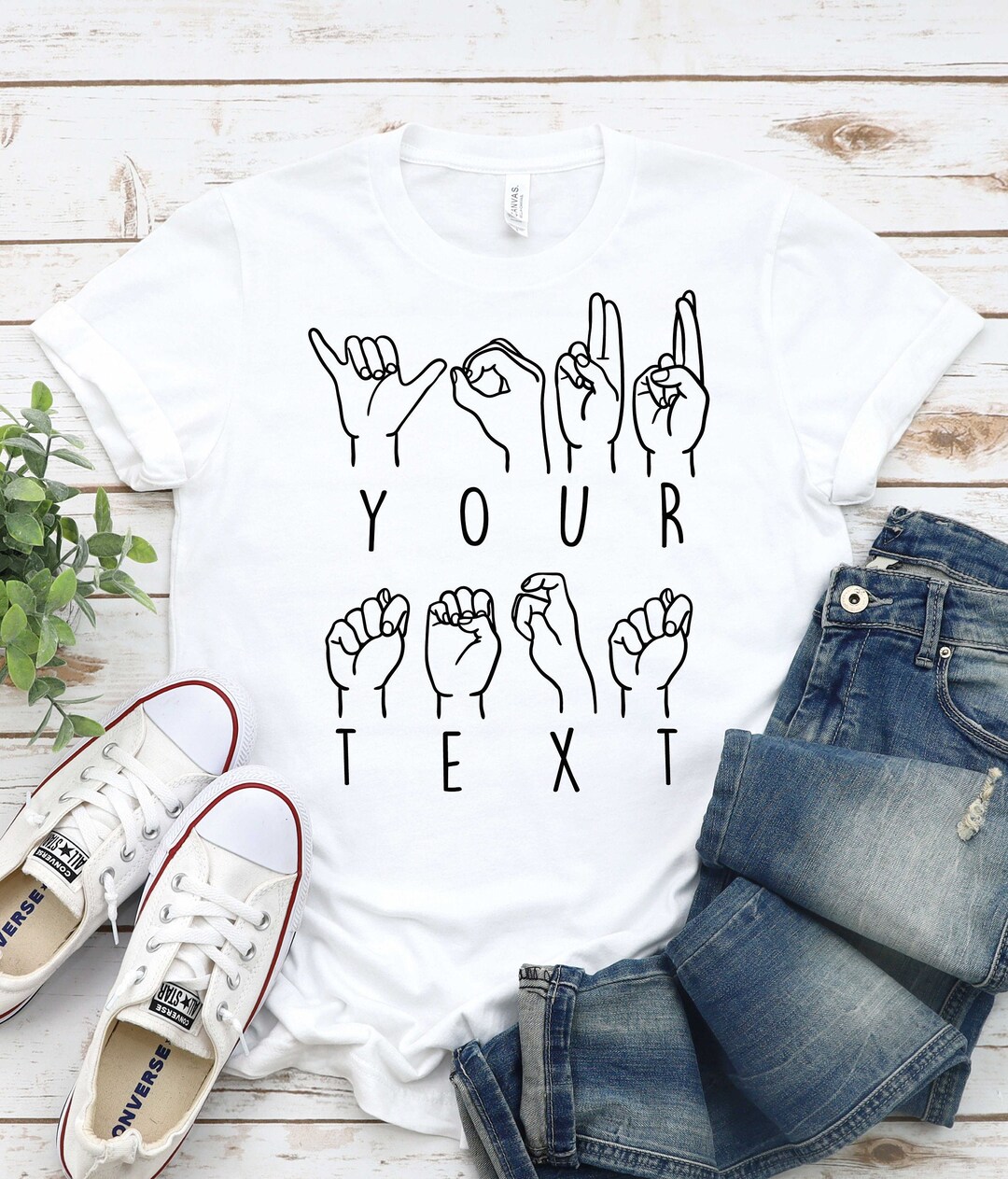 ASL Shirt,100 Days of School Shirt,back to School ASL,ASL Custom Text ...