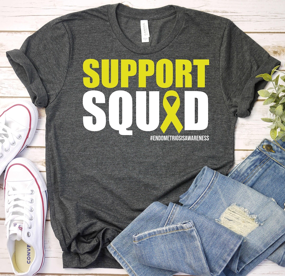 Endometriosis Awareness Shirt,endometriosis Support Shirt,yellow Ribbon ...
