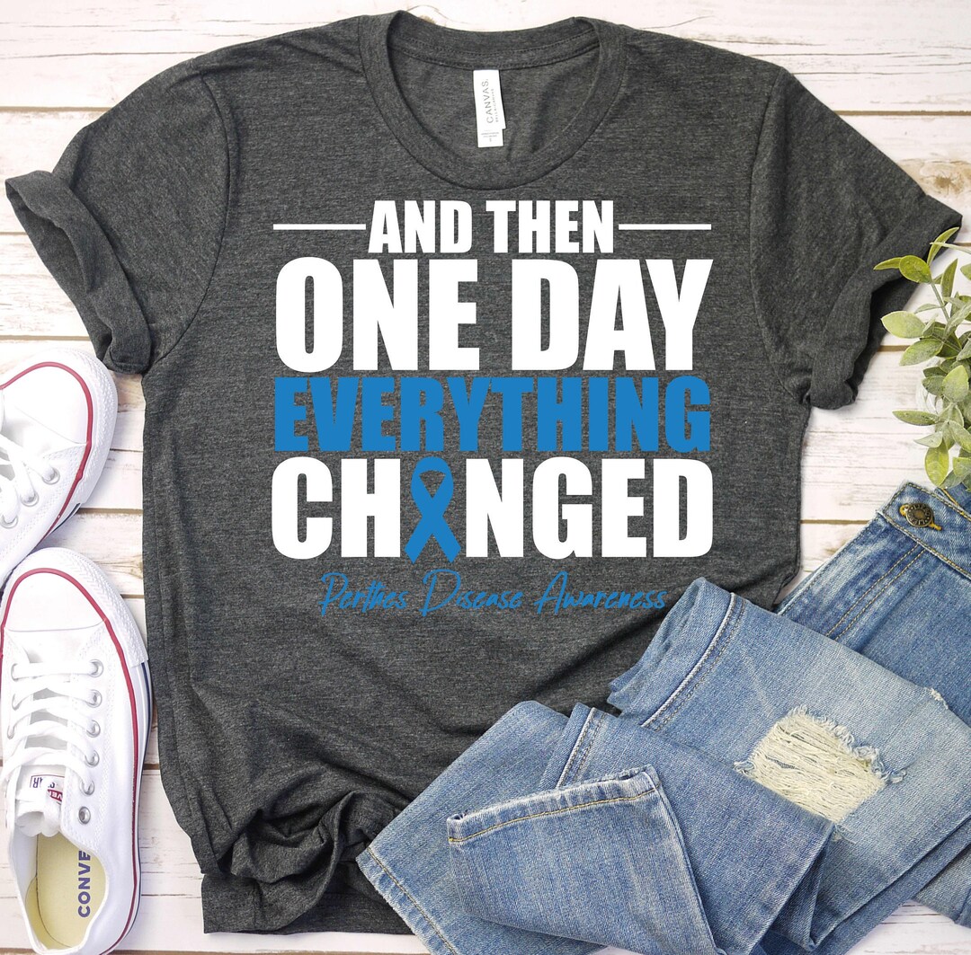 Perthes Disease Awareness Shirt,perthes Disease Blue Ribbon,perthes ...