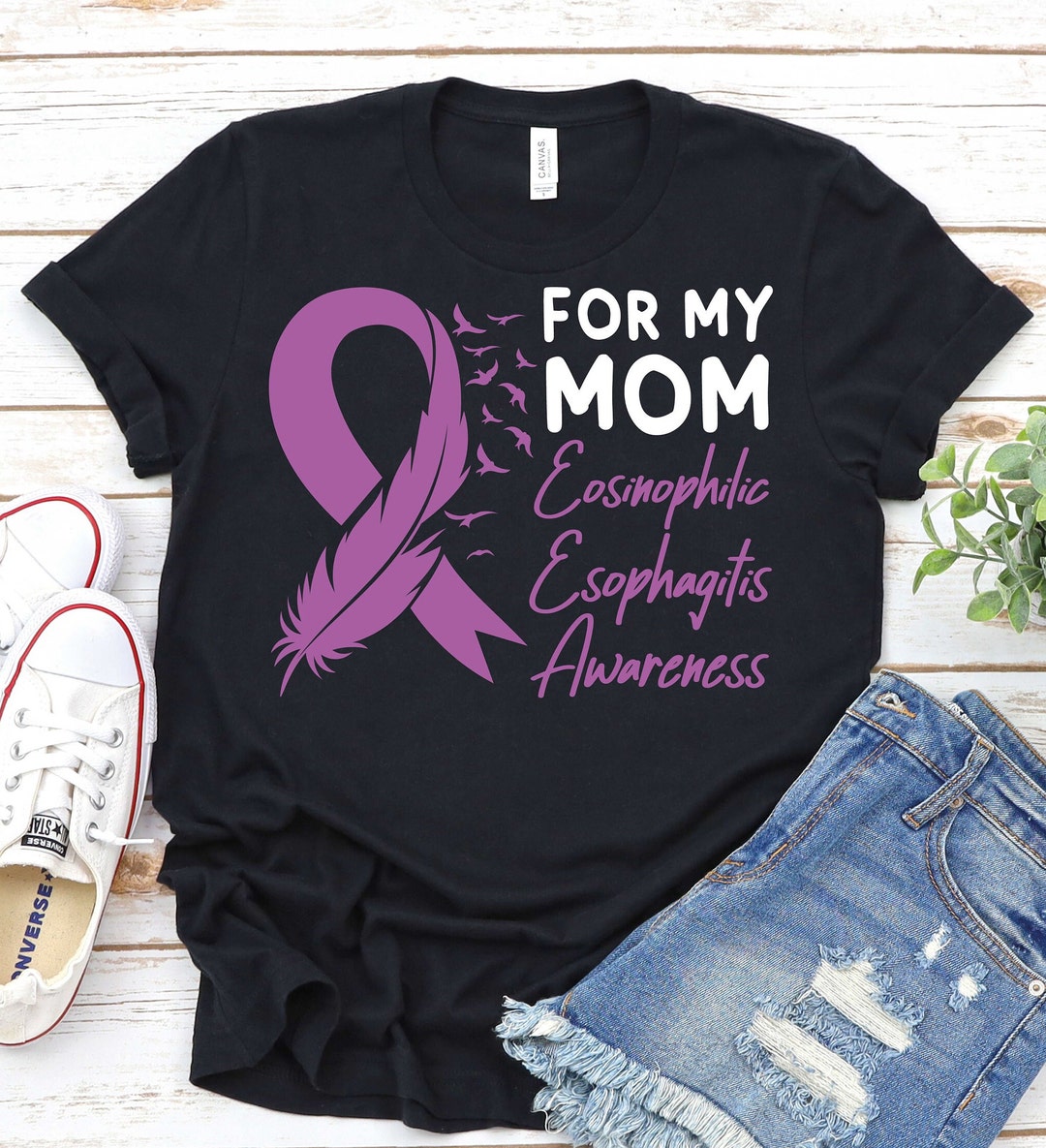 Eosinophilic Esophagitis Awareness Shirt,eoe Awareness Ribbon ...