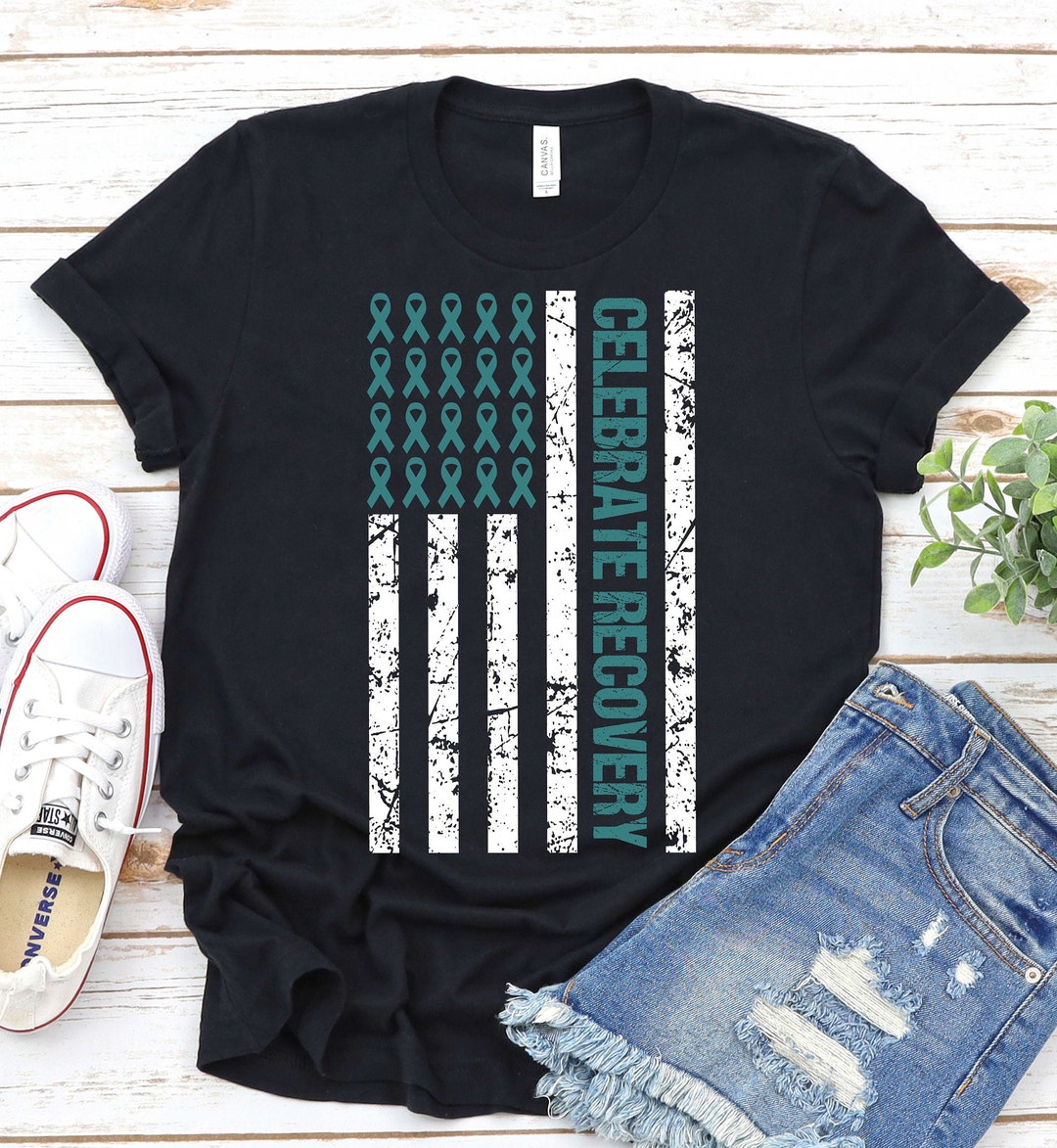 Celebrate Recovery USA Flag - Sobriety Shirt, Recovery Shirt,funny ...