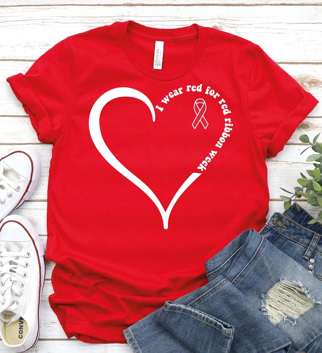 I Wear Red for Red Ribbon Week-red Ribbon Week Awareness Shirt,red ...