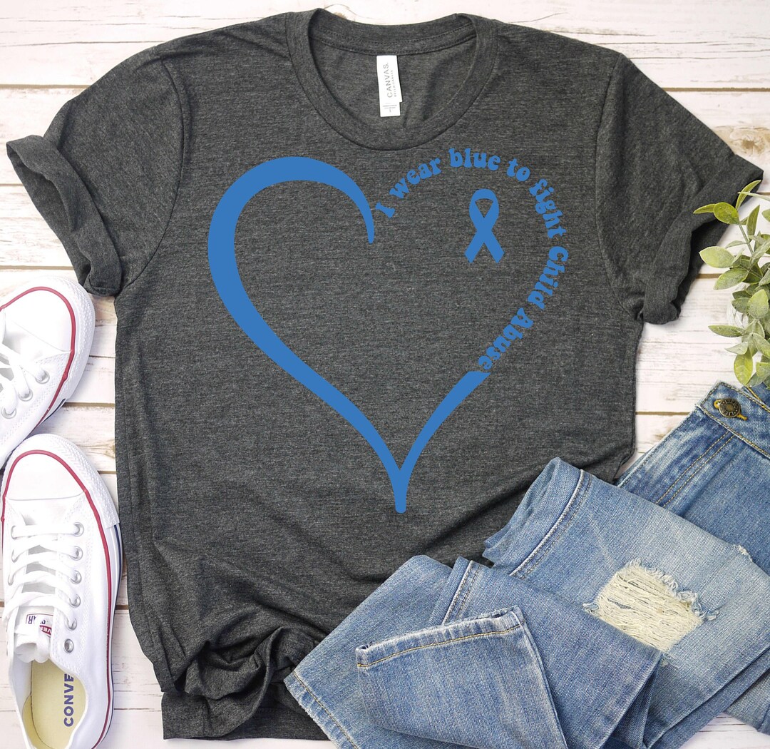 Child Abuse Awareness Shirt,child Abuse Awareness Support Shirt,blue ...