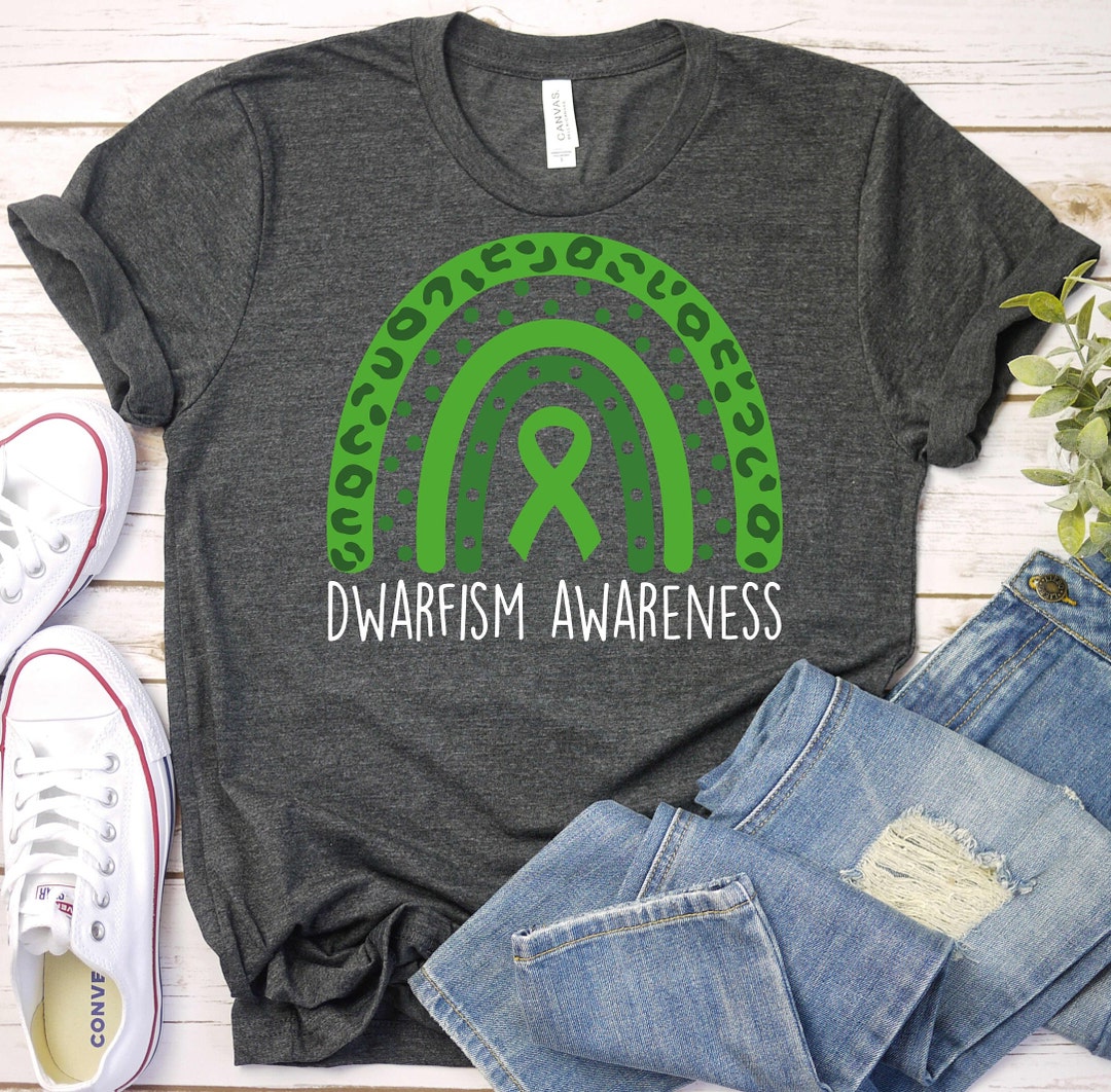 Dwarfism Awareness Shirt,dwarfism Awareness Month Green Ribbon Shirt ...
