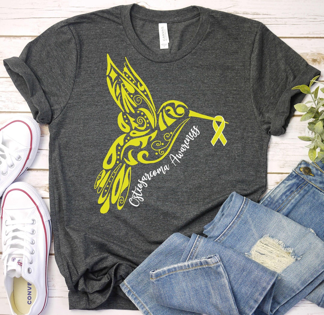 Osteosarcoma Awareness Shirt,osteosarcoma Ribbon,osteosarcoma Warrior ...