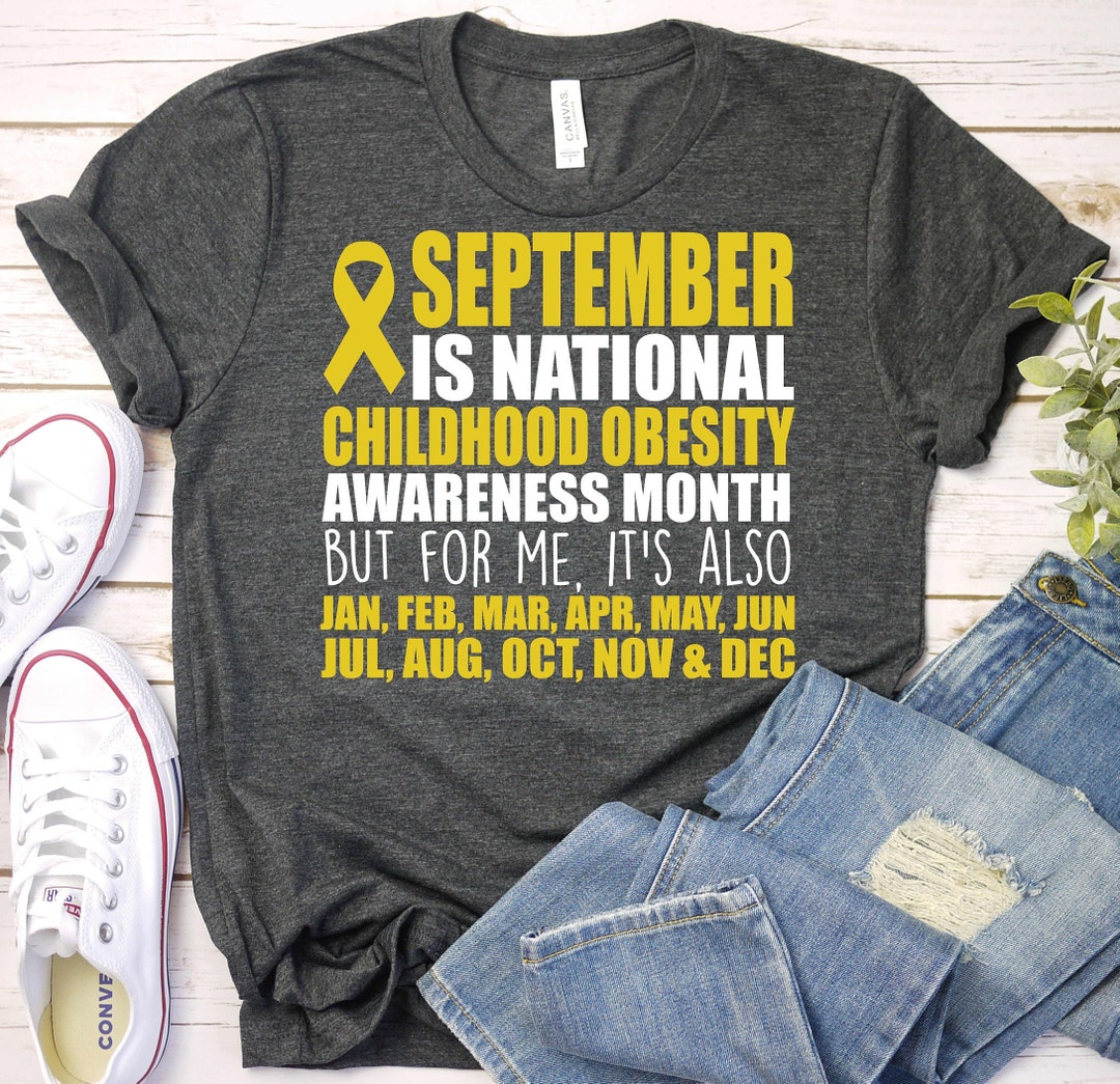 Childhood Obesity Awareness Shirt,childhood Obesity Awareness Yellow ...
