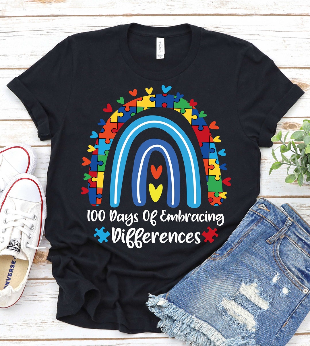 100 Days of Embracing Differences-special Education Teacher Shirt ...