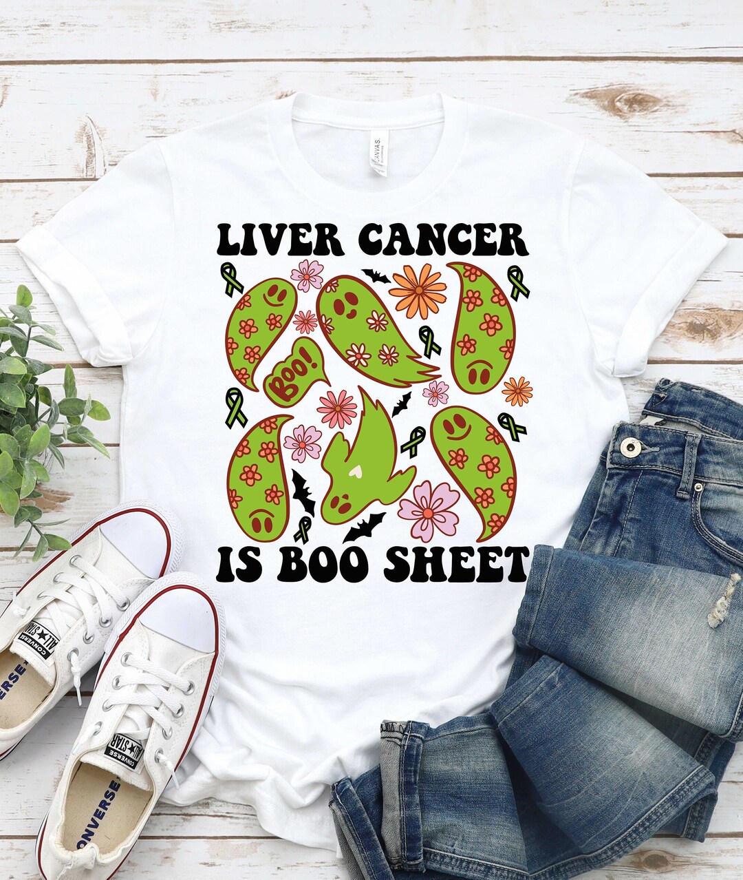 Liver Cancer Awareness Shirt,liver Cancer Halloween Shirt,liver Cancer ...
