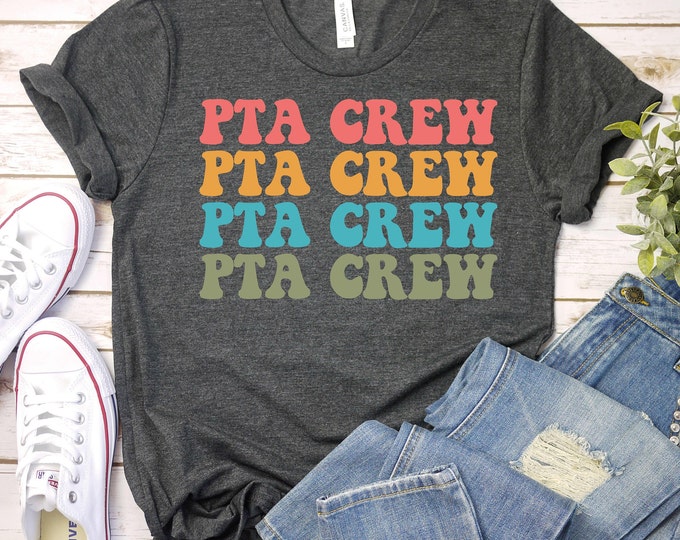 PTA Crew Shirts, Parent Teacher Organization Association Shirt, School ...