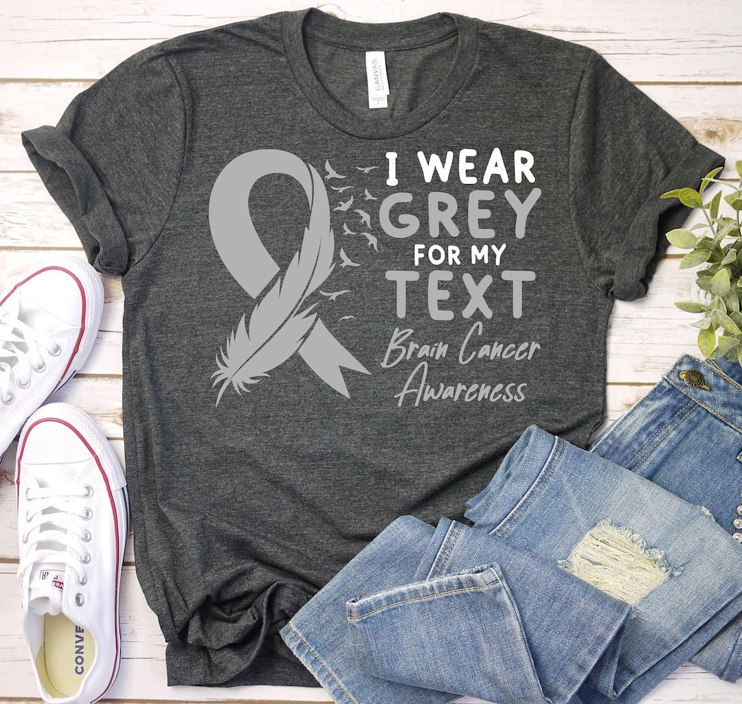 Brain Cancer Shirt,custom Brain Tumor Awareness Shirt,personalized ...