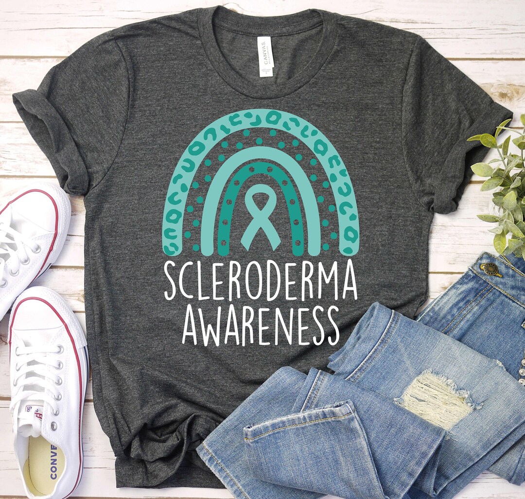 Scleroderma Awareness Shirt - Teal Ribbon Scleroderma Shirt ...
