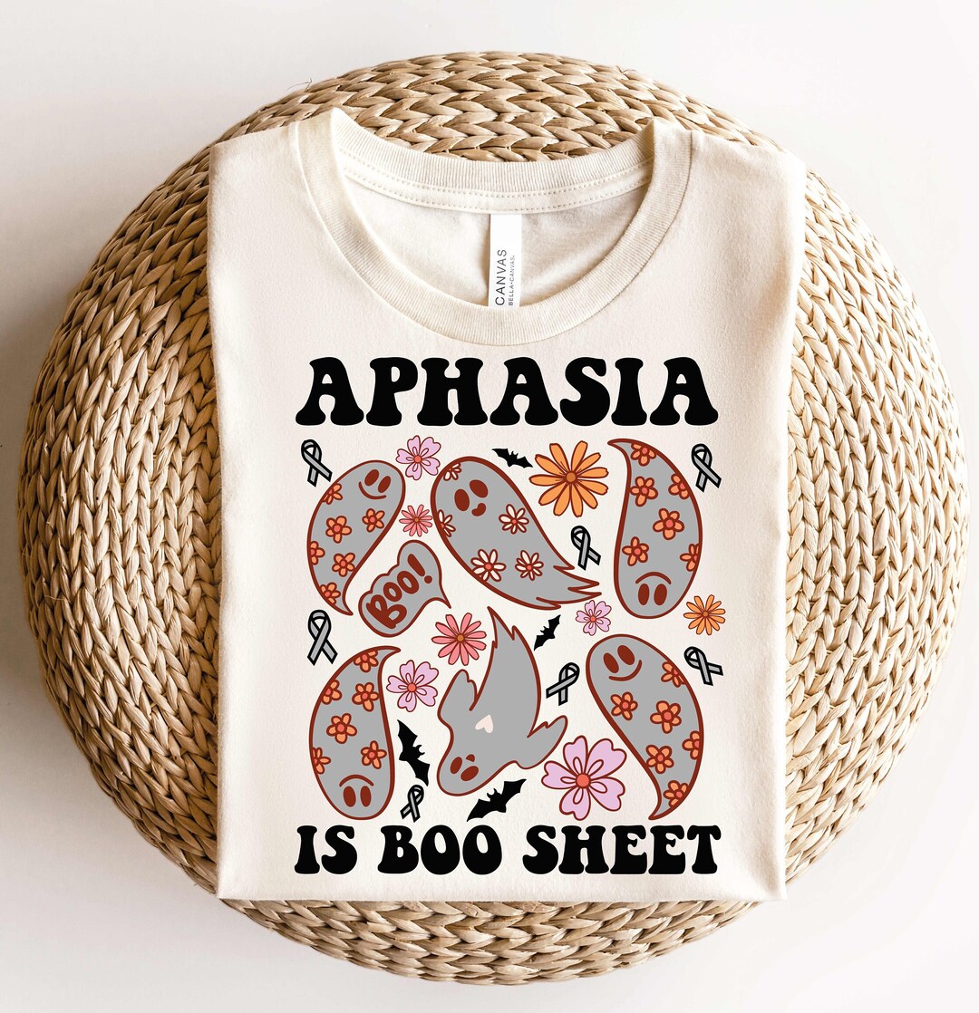 Aphasia Awareness Shirt,halloween Aphasia Shirt, Aphasia Ghost Shirt ...