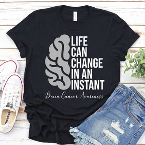Brain Cancer Awareness Shirt,brain Cancer Shirt, Brain Tumor Awareness ...