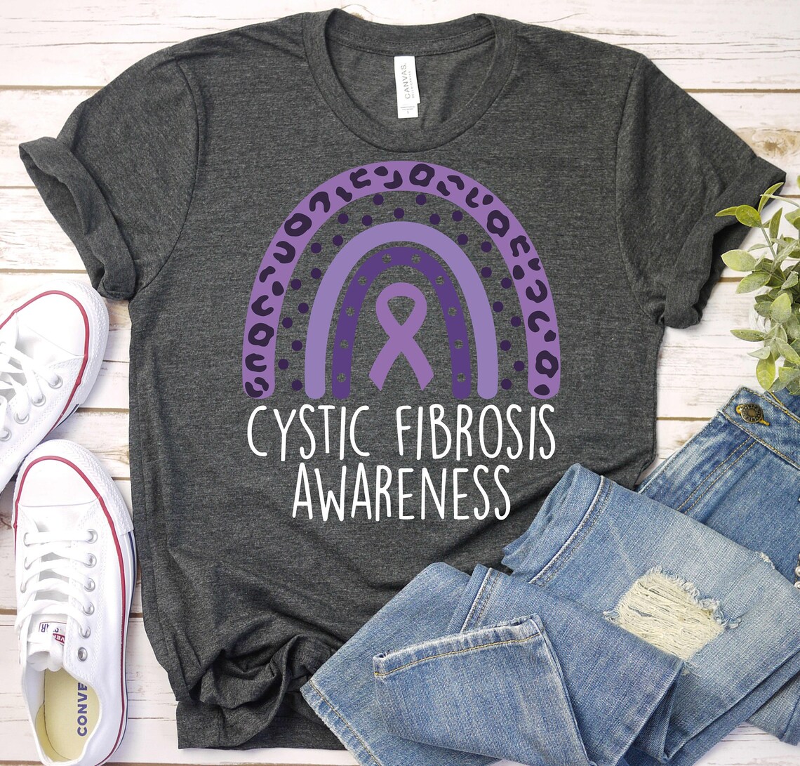 Cystic Fibrosis Awareness Shirt,cystic Fibrosis Rainbow Shirt,cystic ...