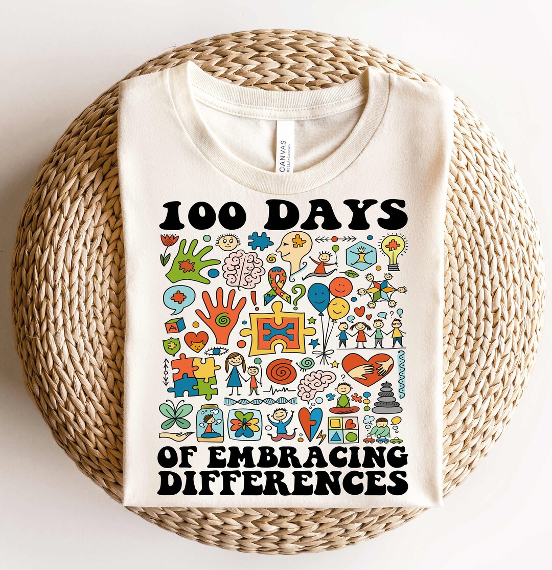 100 Days of Embracing Differences-special Education Teacher Shirt,retro ...